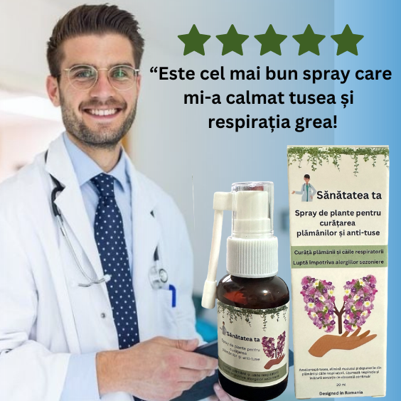 Spray de plante pentru curățarea plămânilor și anti-tuse – SanatateaTa