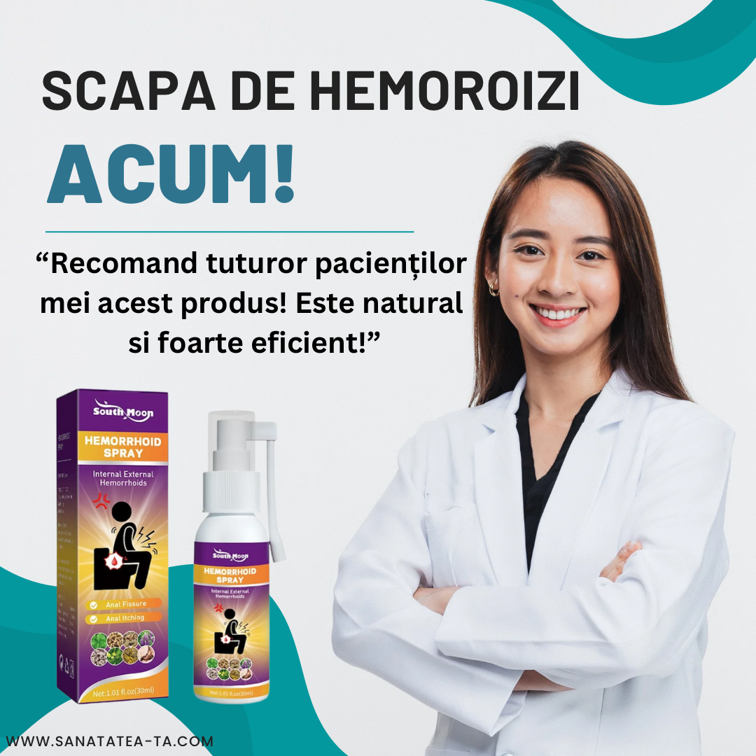 Spray natural pentru hemoroizi cu efect rapid DR. MOON – SanatateaTa